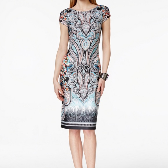 ECI | Dresses | Eci Dress Gorgeous Print Sz 4 | Poshmark